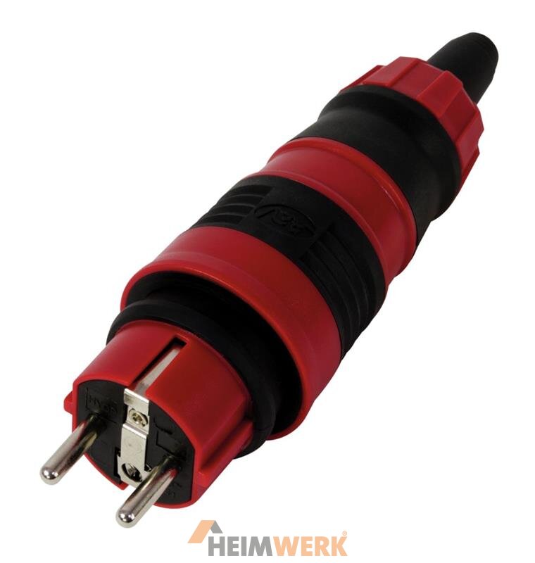 Profi Gummi-Stecker, rot-schwarz