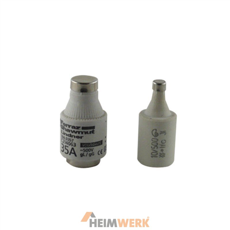 Sicherungseinsatz Diazed, DII, E 27, 10 A, 5 Stück