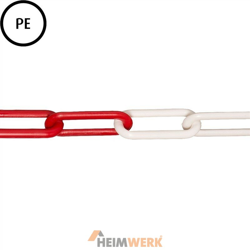 Absperrkette 6mm rot-weiß Absperrkette 6mm rot-weiß