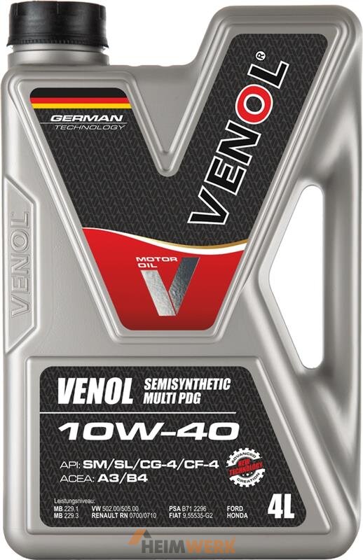 VENOL 10W40 Motorenöl 4 Liter - ACTIVE POWER