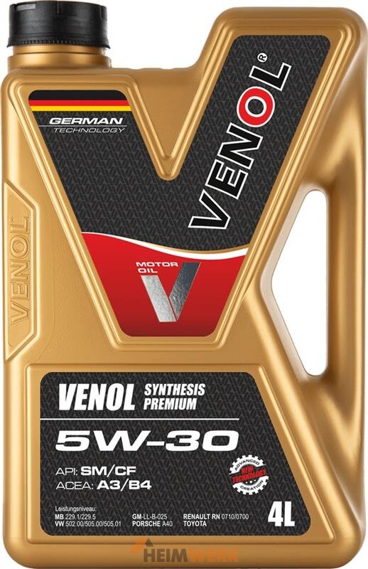 VENOL 5W30 Motorenöl 4 Liter - ACTIVE POWER