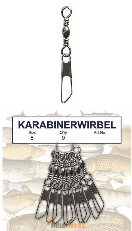 Robuste Karabinerwirbel Größe 8