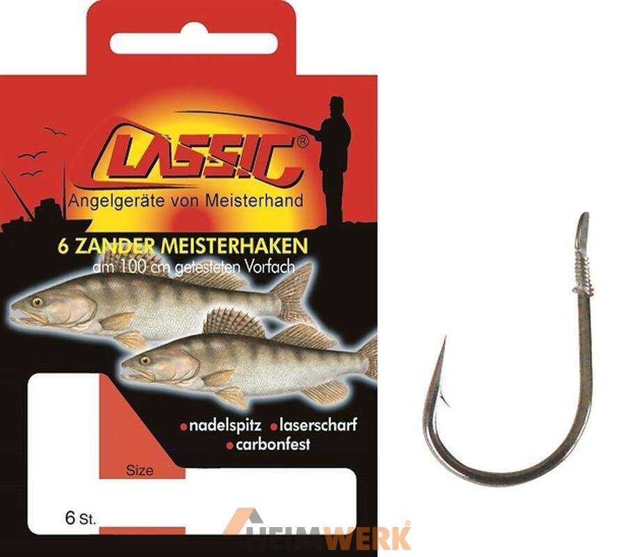 Zanderhaken gebunden Größe 2