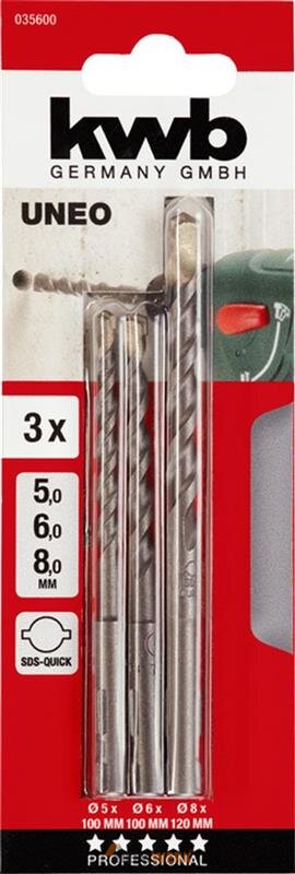SDS Quick Betonbohrer Set 3-tlg. UNEO