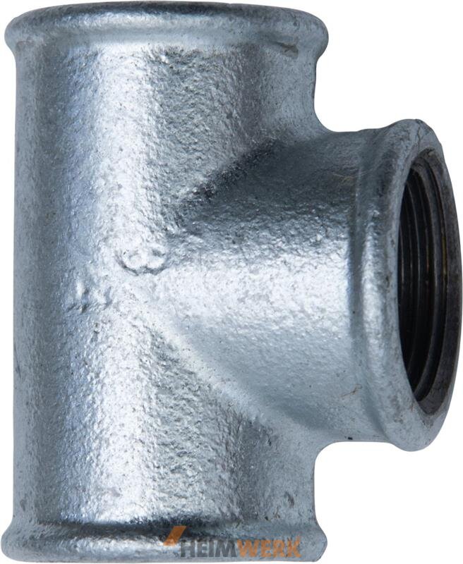Temperguss-T-Stück 130 1/2" Innengewinde