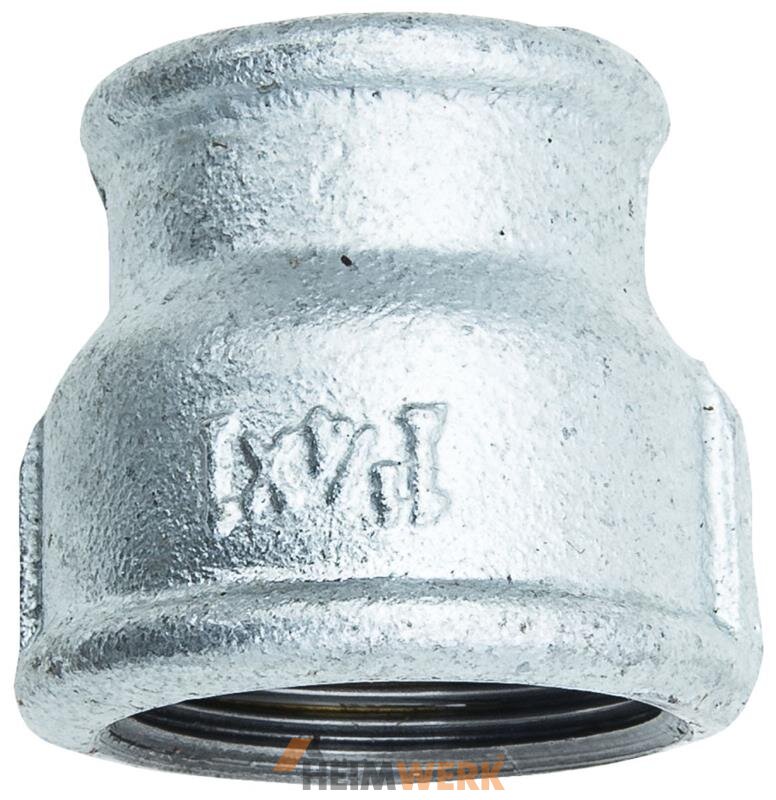 Reduziermuffe 1 1/4"x1" verzinkt