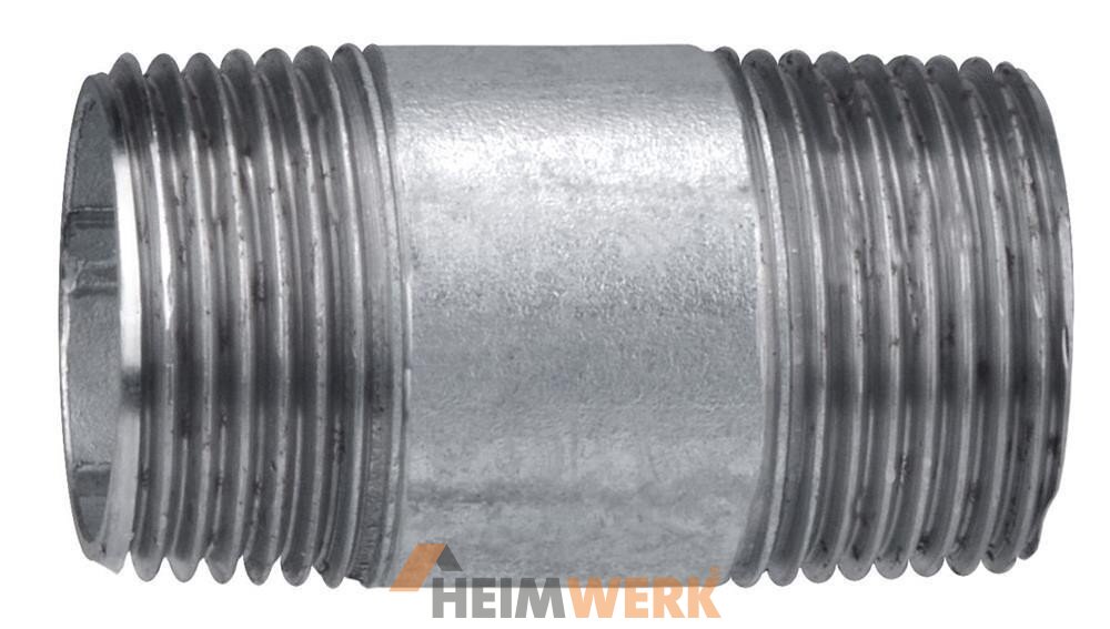 Rohrnippel 1"x60 mm Verzinkt Stahl