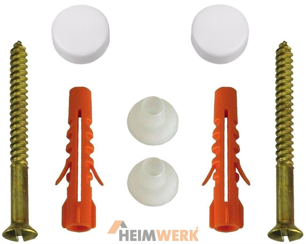 WC-Befestigungskappen-Set Weiß