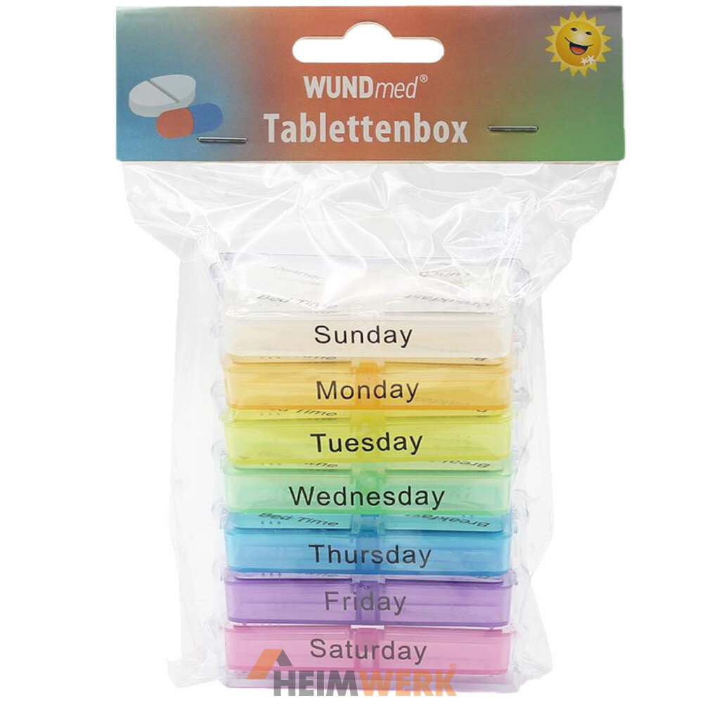 WUNDmed Tablettenbox Rainbow 7 Tage