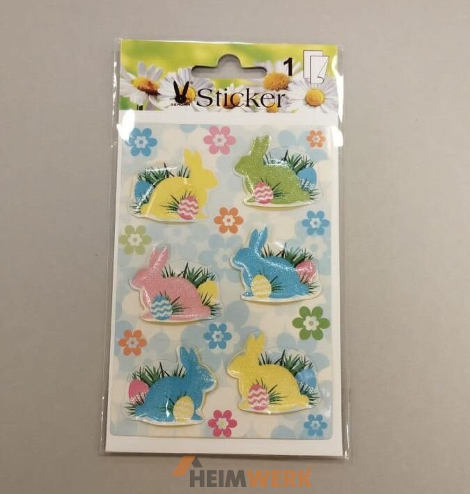 Oster-Sticker 1 Bogen 8x12cm