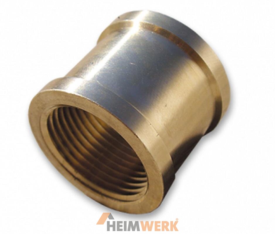 Gewindemuffe Innengewinde aus Messing Karasto Muffe 3/4 Zoll