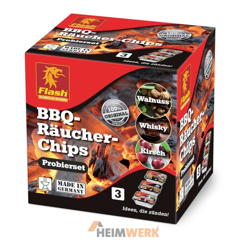 FLASH Räucher-Chips 3er Set für Grill