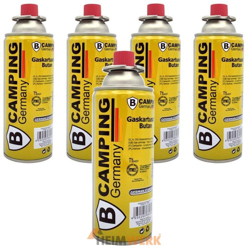 Gaskartusche Butan 227g/520ml für Gaskocher+Gasbrenner Butangas Kartusche g