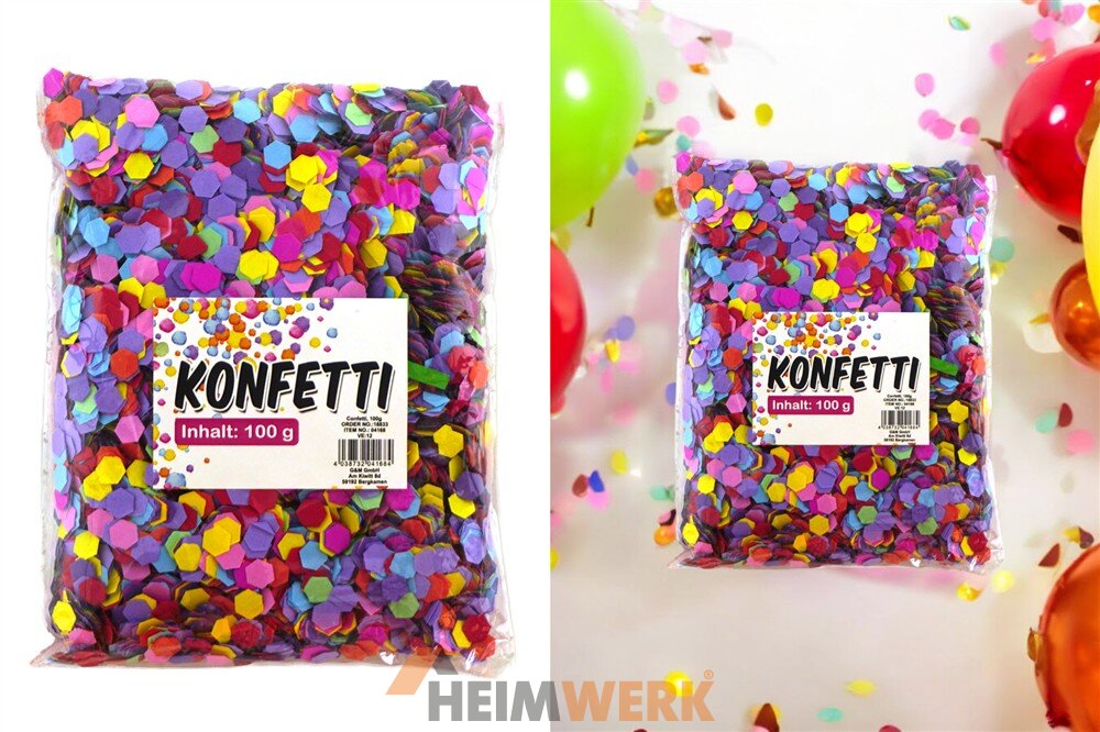 Buntes Konfetti 100g Partydeko Papier