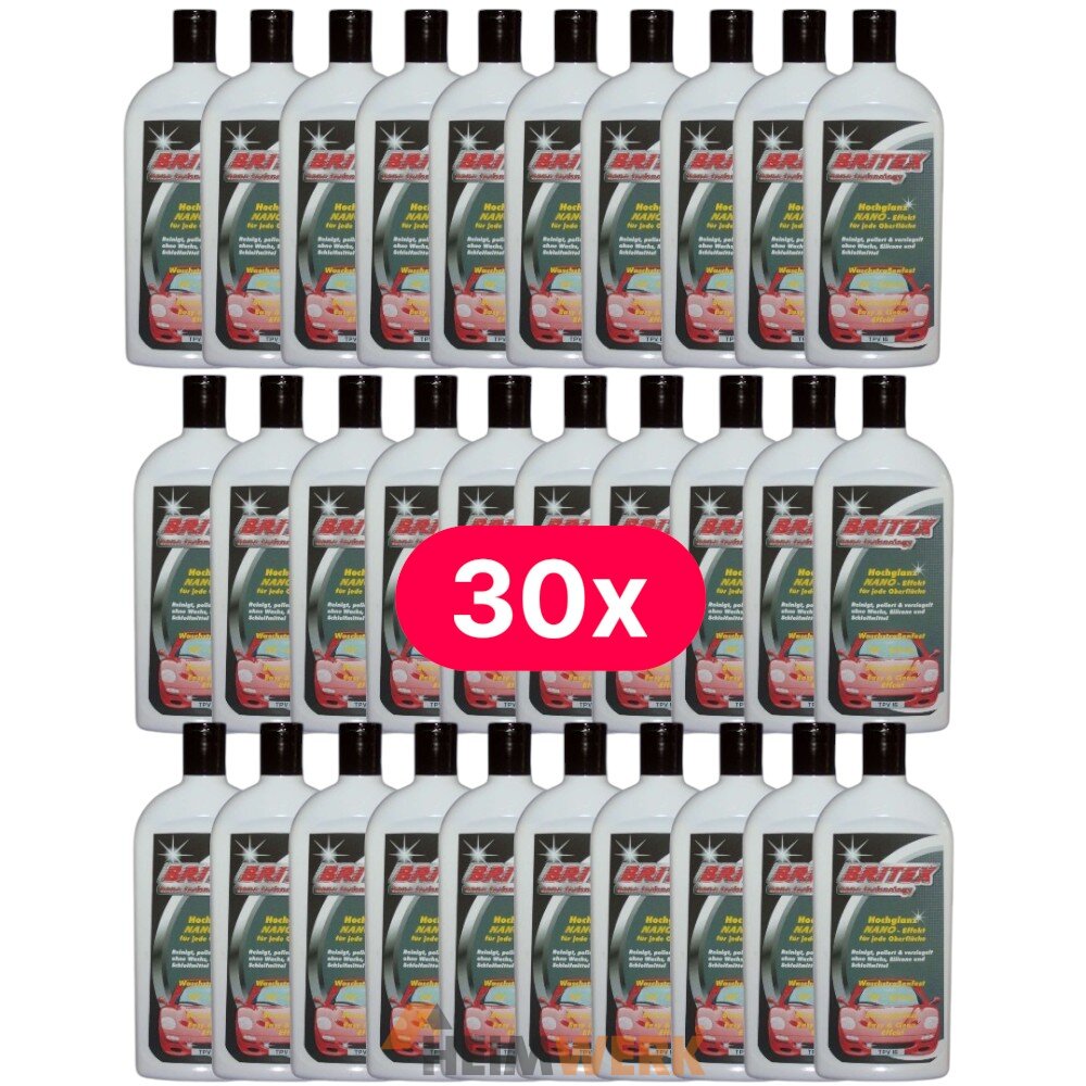 MacBRITE BRITEX Autopolitur Hochglanz NANO-Effekt 30 x 500ml / 30er Set